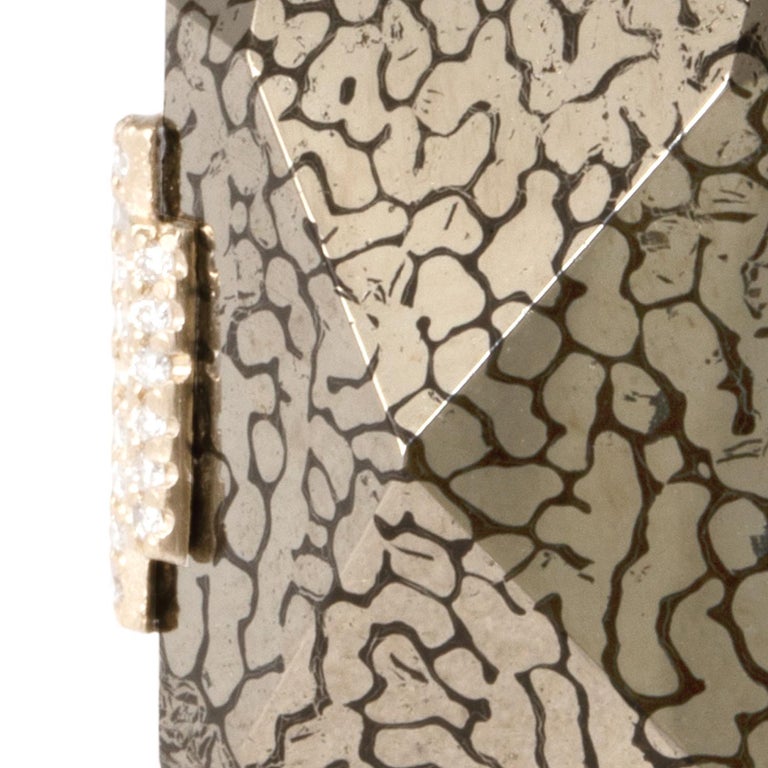 Monique Péan Pyritized Dinosaur Bone and White Diamond Ring, 18 Carat ...