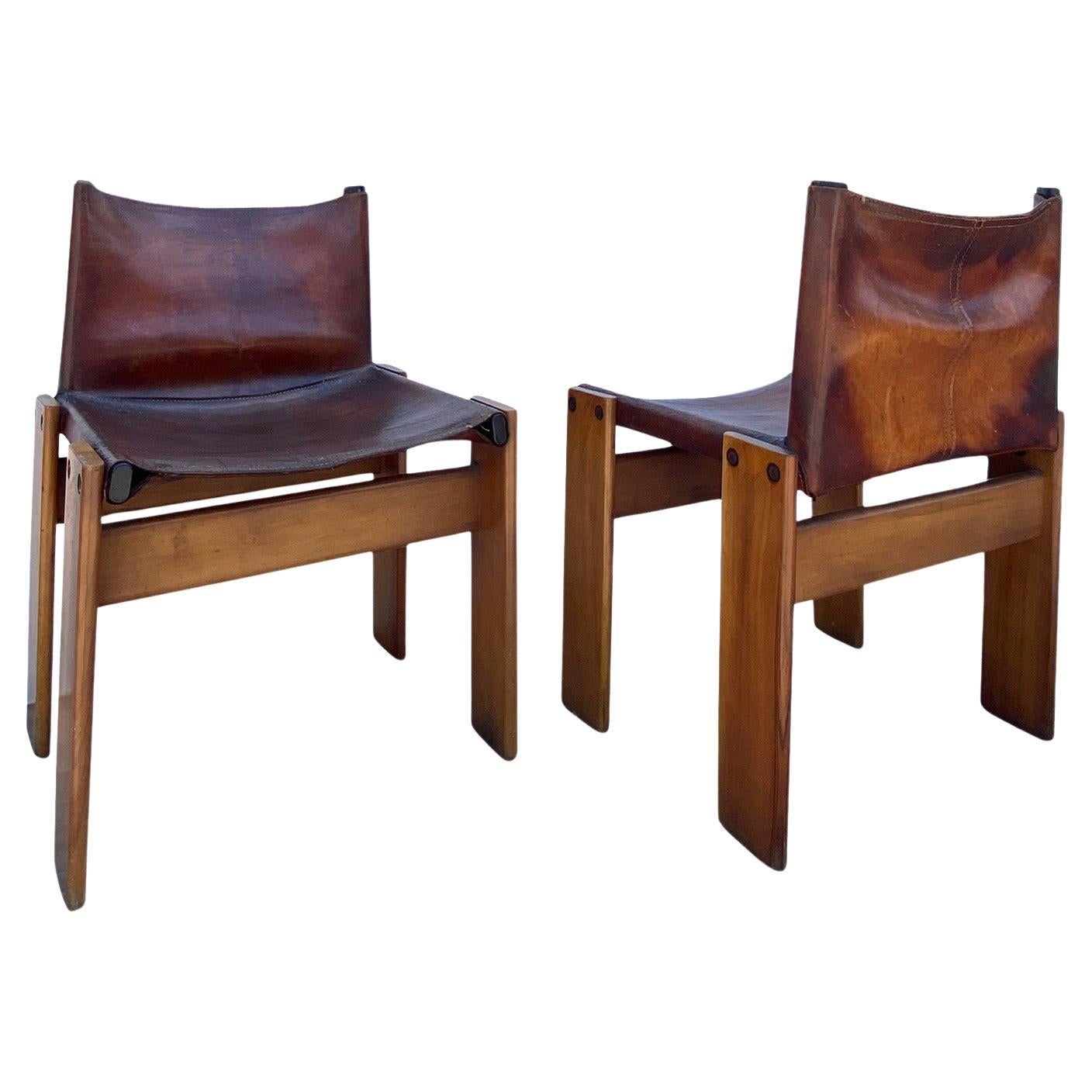 Monk Side Chairs by Afra and Tobia Scarpa for Molteni, Italy, 1970's ...