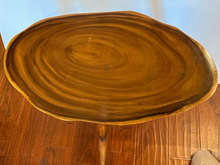 Monkeypod Wood Side Table at 1stDibs