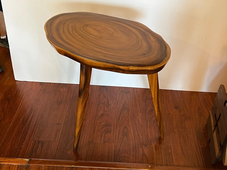Monkeypod Wood Side Table at 1stDibs