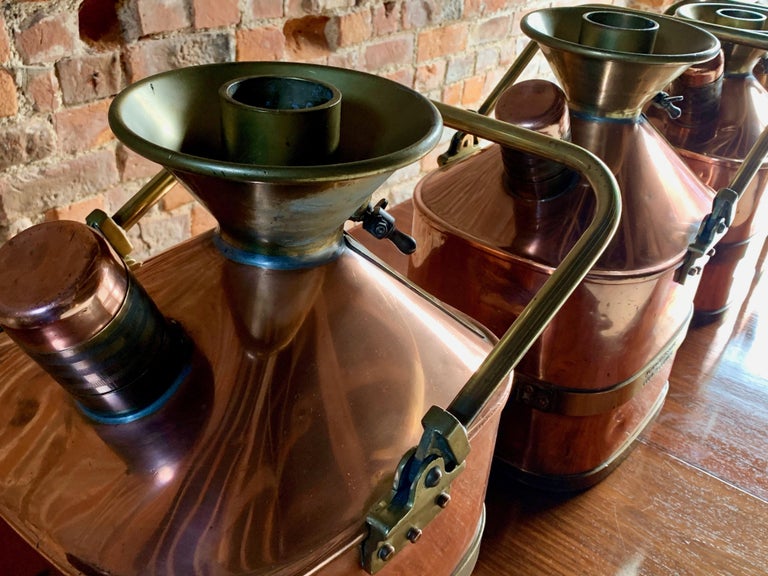 Monmouthshire County Council Petrol Measuring Cans Set of 5 Copper and ...