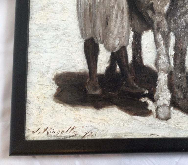 Monochrome Orientalist Oil Painting Titled High Noon Signed James ...