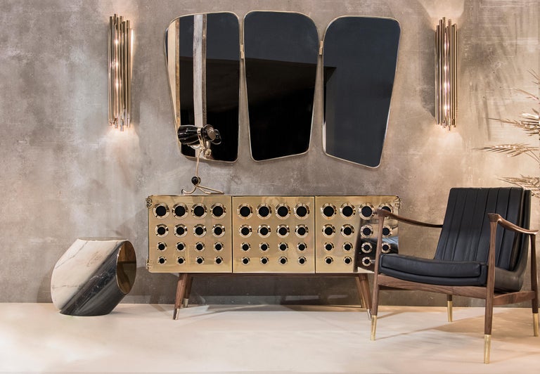 Monocles Sideboard in Wood with Brass Detail For Sale at 1stDibs ...