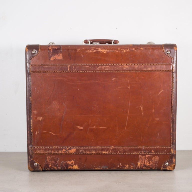 Monogrammed Medium Leather Suitcase, circa 1940 For Sale at 1stDibs ...