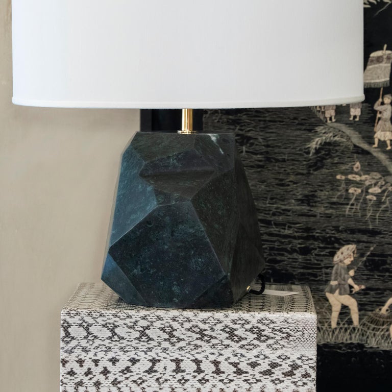 "Monolite" Flair Edition Mat Green Guatemala Marble Lamp, Italy, 2019 ...