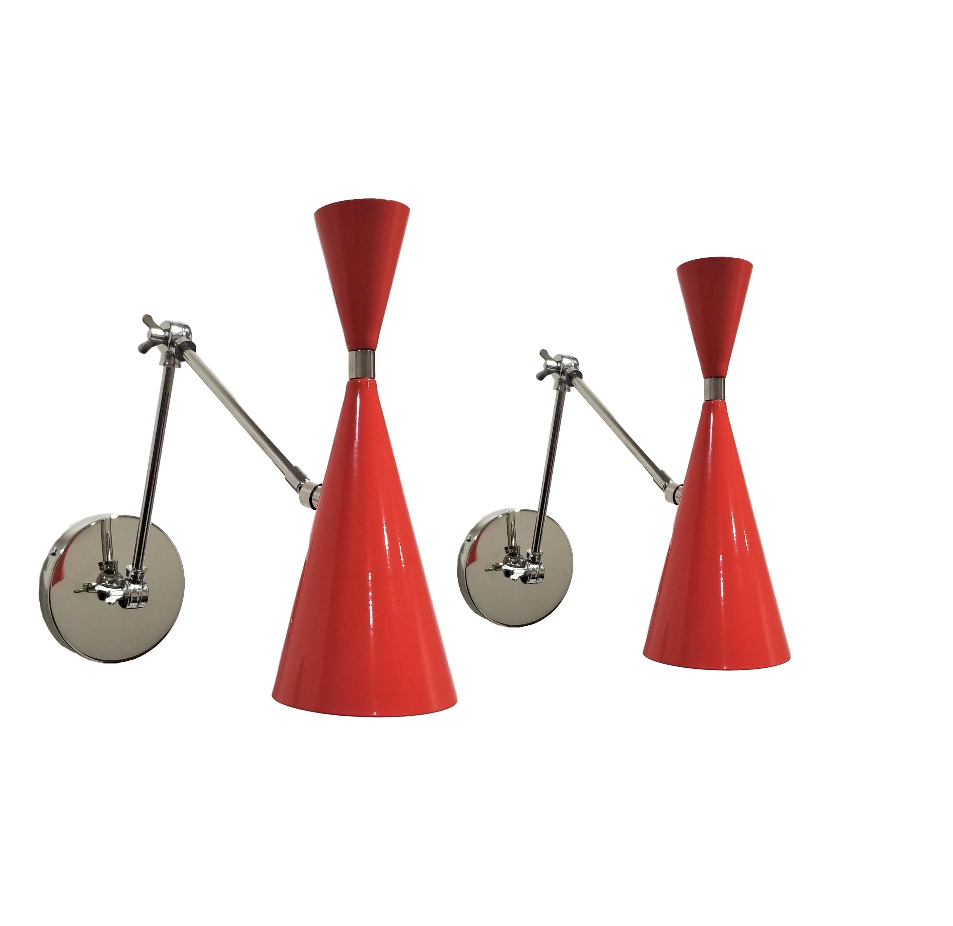 'Monolith' Italian Reading Lamp Brass and Bright Blue Enamel Blueprint ...