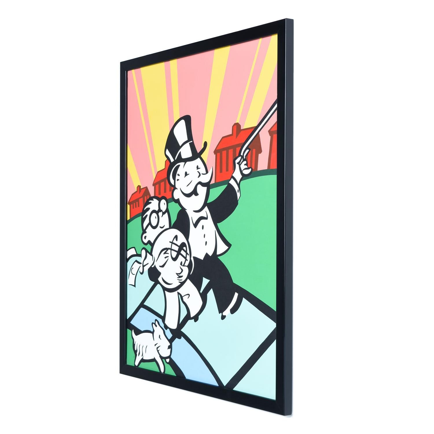 Monopoly Game Themed Framed Acrylic Pop-Art Painting by Terry Kennedy ...