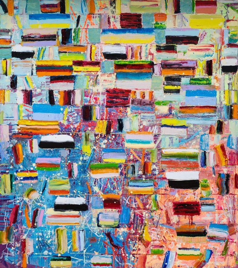 Monroe Hodder - Hannibal Crosses the Alps, colorful abstract, patterns ...