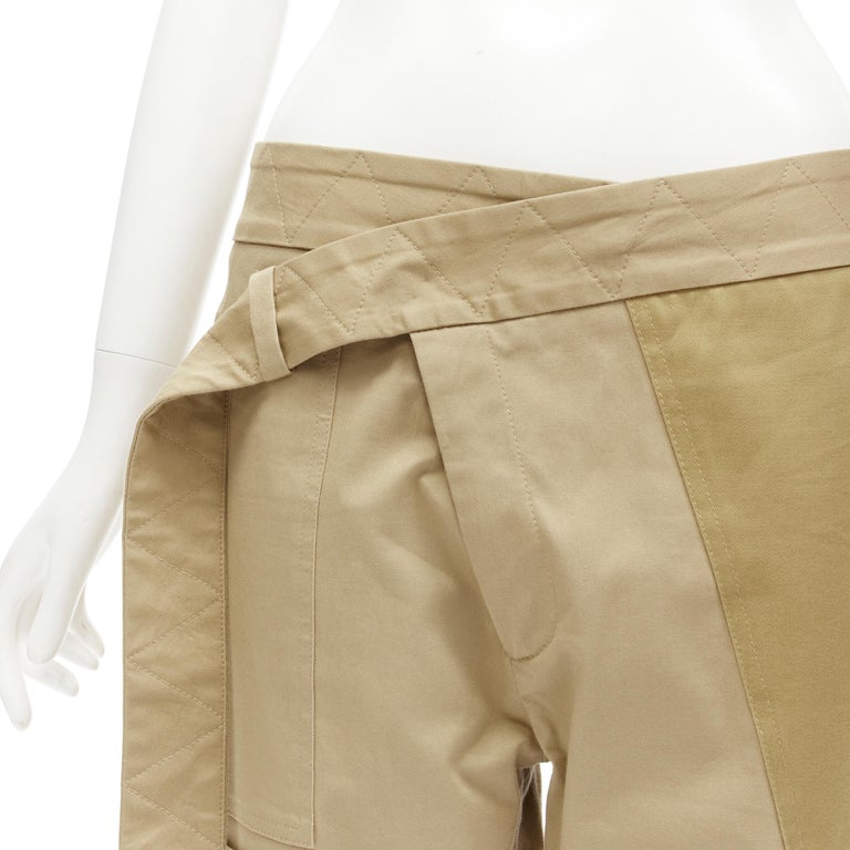 MONSE wool blend deconstructed waist band patchwork carpenter cargo ...