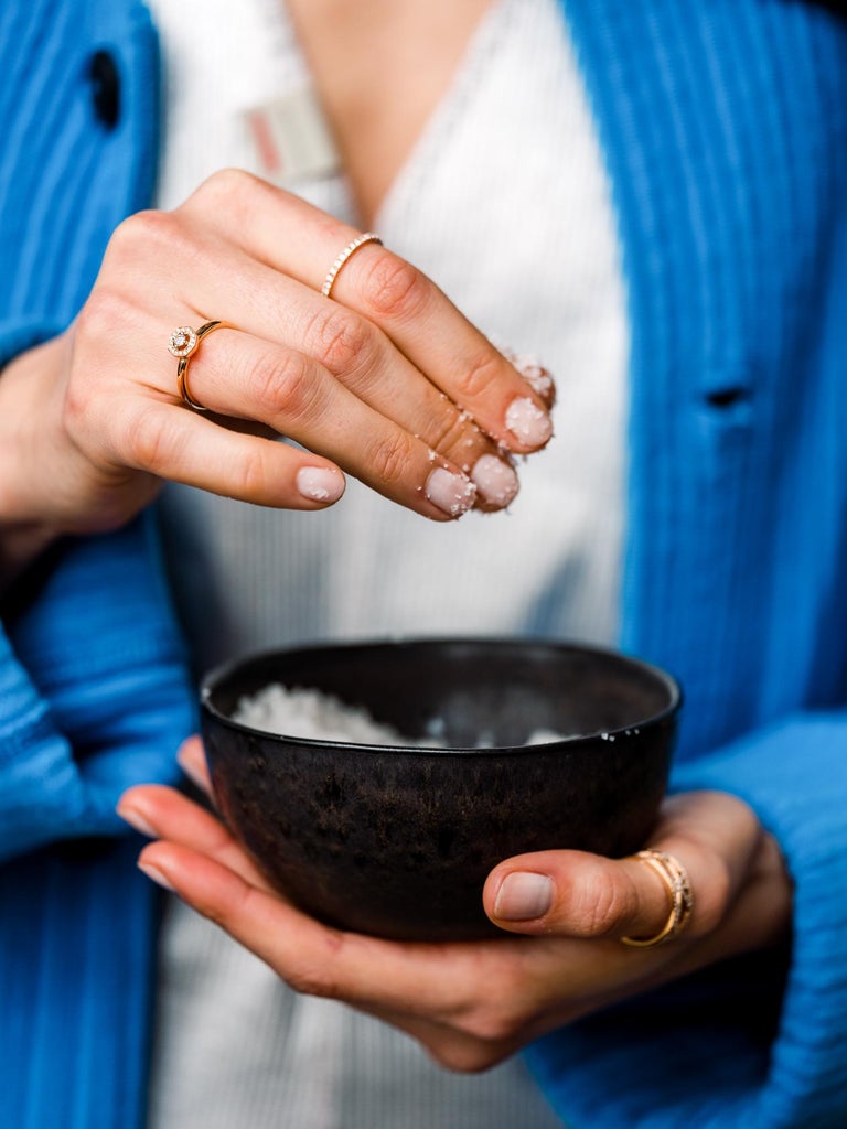 Monseo Rose Gold Diamonds Solitaire Engagement Ring For Sale at 1stDibs