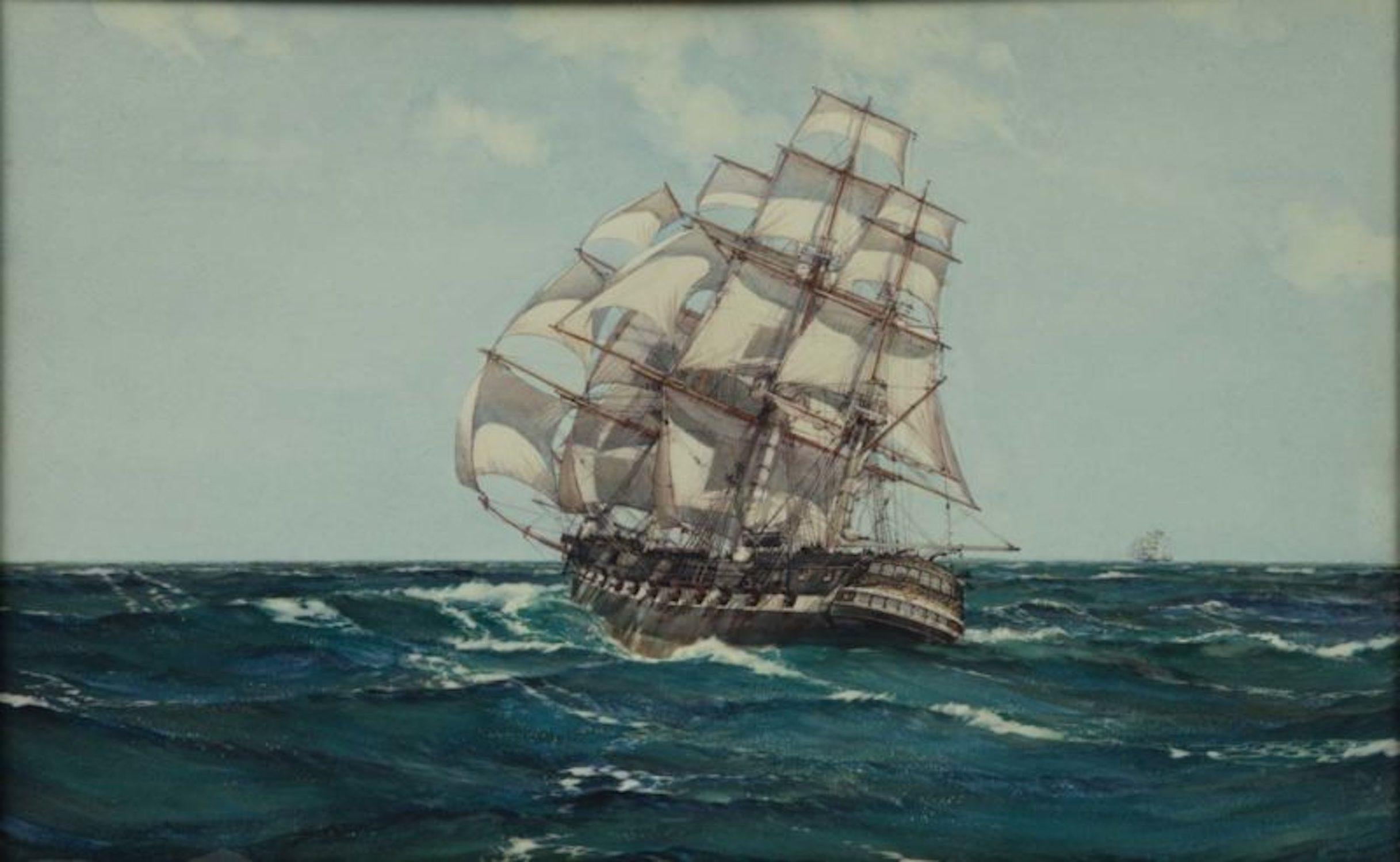 Montague Dawson: Wind Aft, The Repulse For Sale at 1stDibs
