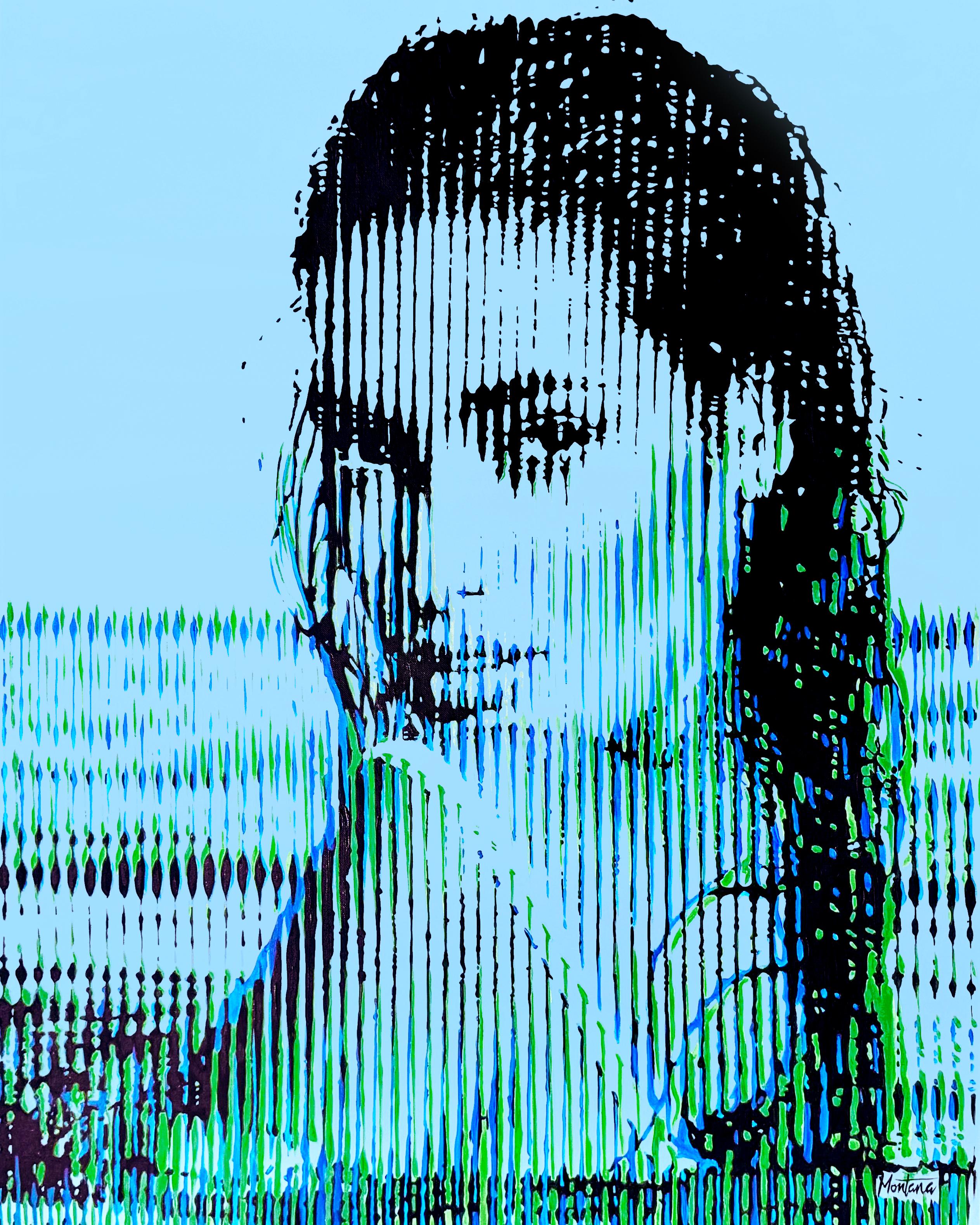 Montana Engels - Blueminescence-original abstract Female portrait ...