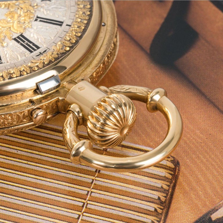 Montandon Freres 18ct Gold Highly Engraved Keyless Lever Minute ...