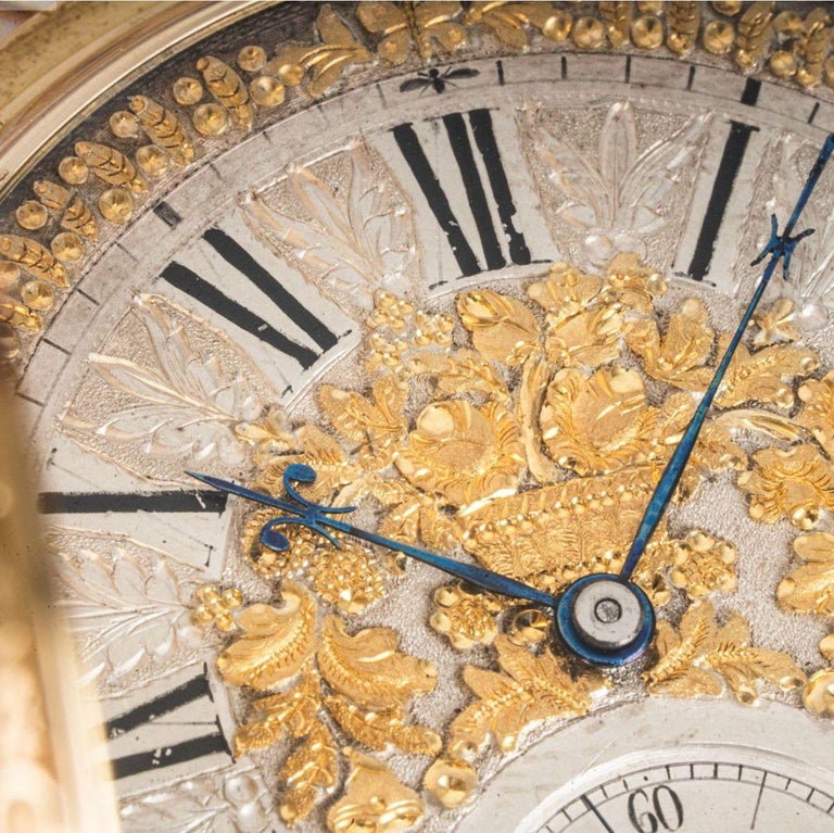 Montandon Freres 18ct Gold Highly Engraved Keyless Lever Minute ...