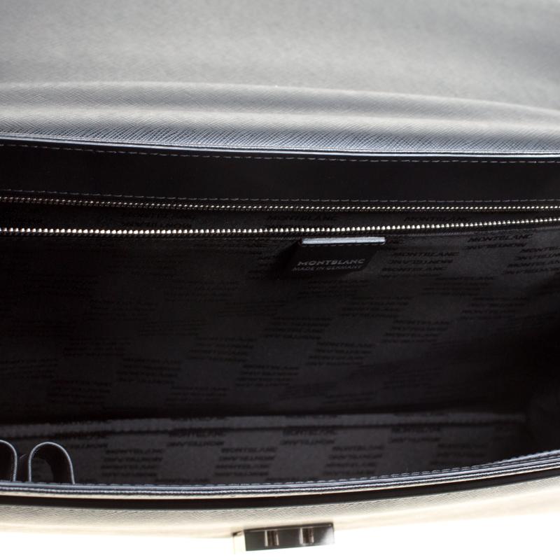 Montblanc Black Leather Sartorial Single Gusset Briefcase For Sale at ...