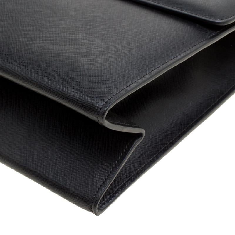 Montblanc Black Leather Sartorial Single Gusset Briefcase For Sale at ...