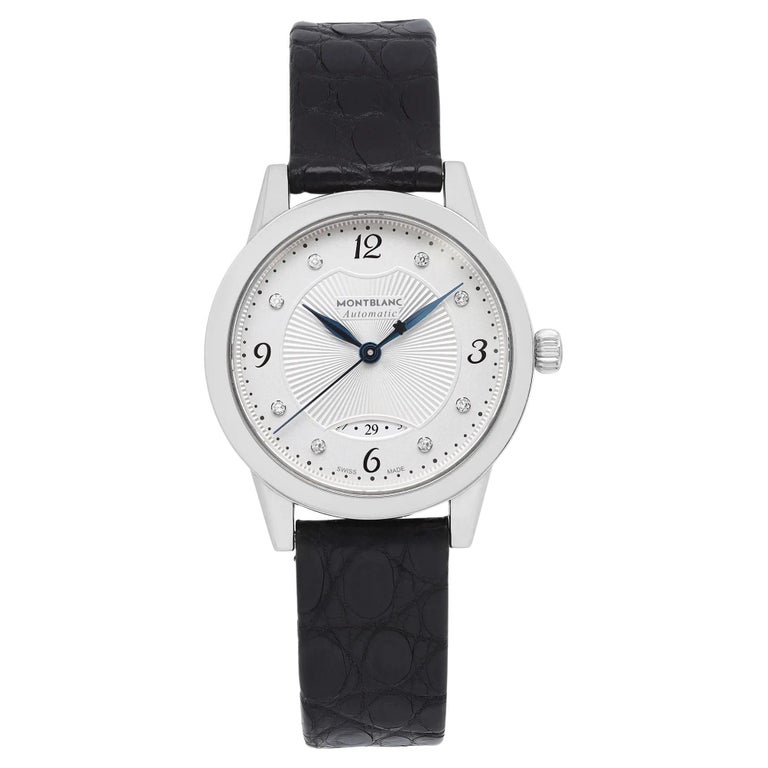 Montblanc Boheme 30mm Steel Silver Diamond Dial Automatic Ladies Watch ...