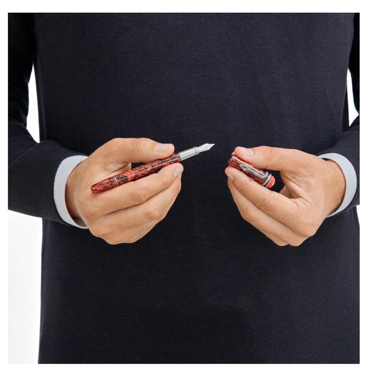 Montblanc Heritage Rouge Serpent Marble Special Edition Fountain Pen ...