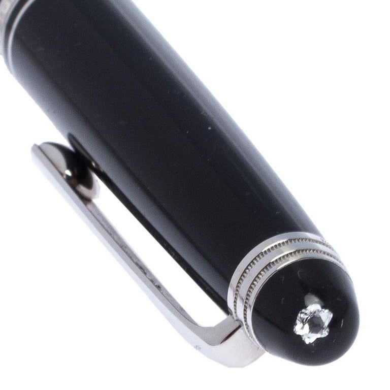 Montblanc Meisterstuck Diamond Chopin Black Resin Silver Tone Ballpoint ...