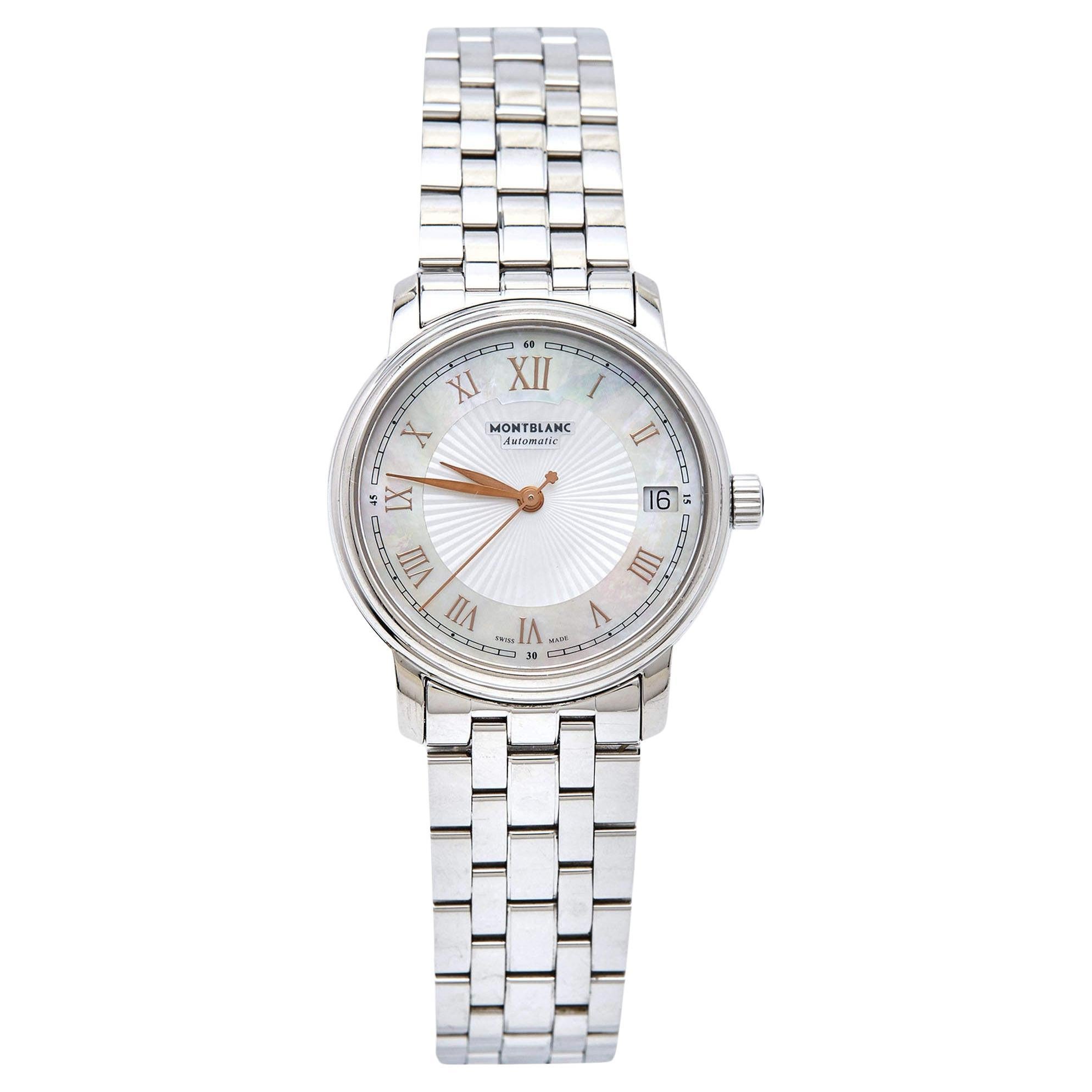 Montblanc Mother Of Pearl Stainless Steel Tradition 114367 Women's ...