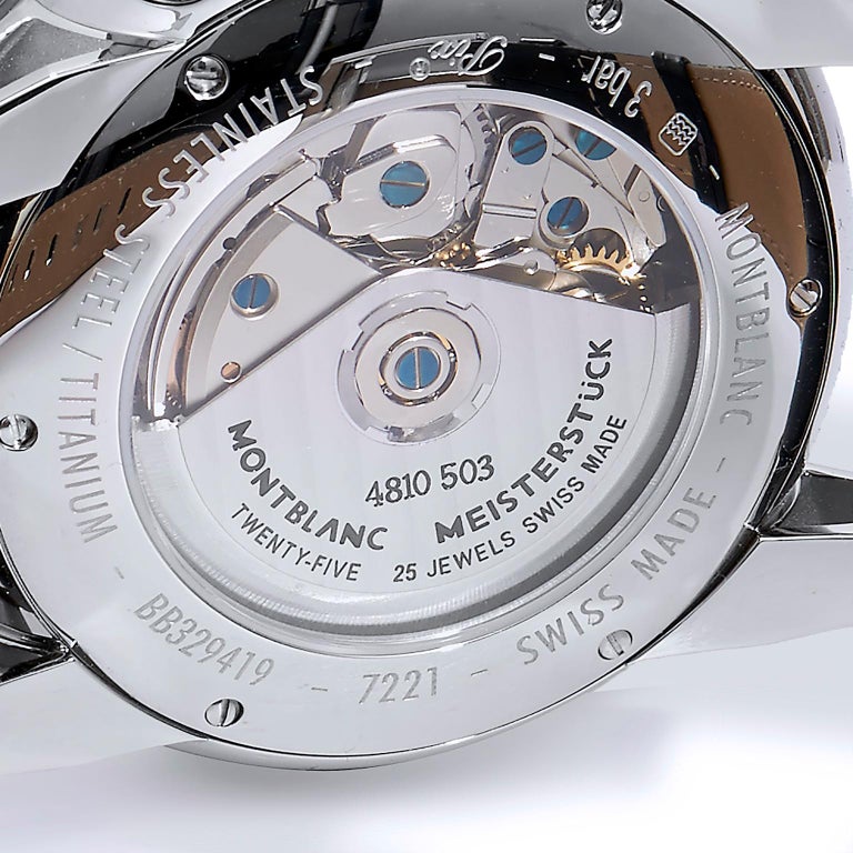 Mont Blanc Stainless Steel Time Walker UTC Self Winding Wristwatch at ...