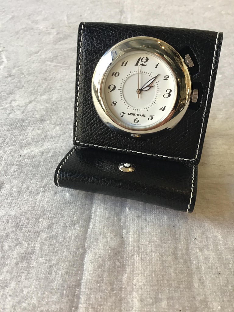 Montblanc Travel Alarm Clock 7056 at 1stDibs | montblanc travel clock ...