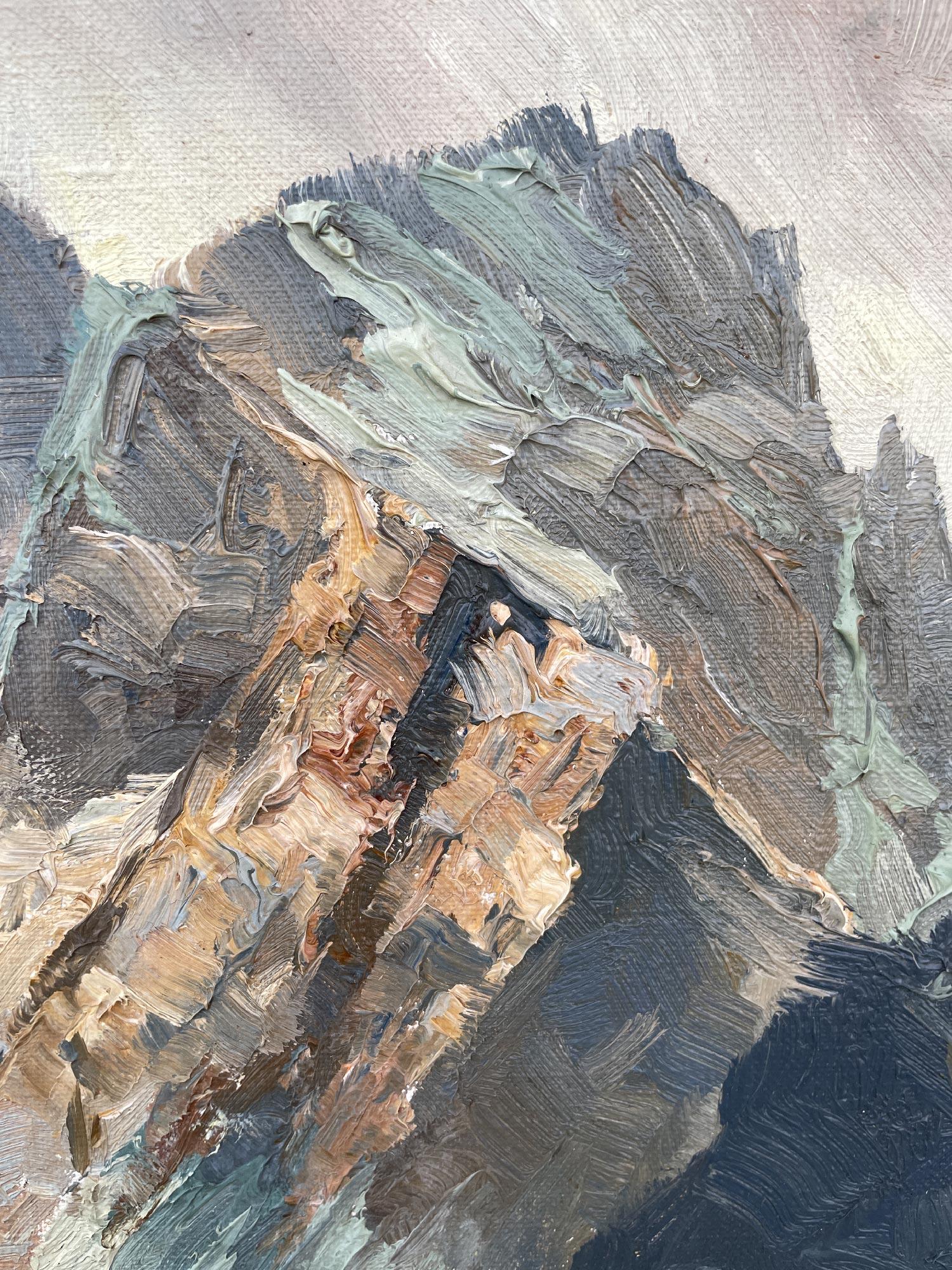 Monte Cristallo and Lake Landro, Italian Dolomites Oil on Canvas ...