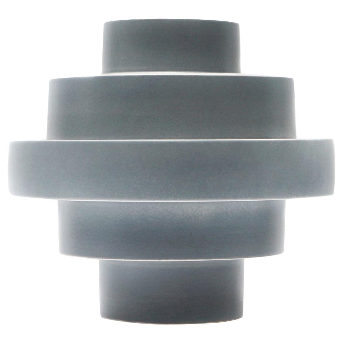 Montèe Solid Ceramic Vase in Grey by Simona Cardinetti, Handmade in ...