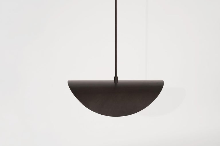 Montera Biomorphic Pendant Light in ORB and Blown Glass For Sale at 1stDibs