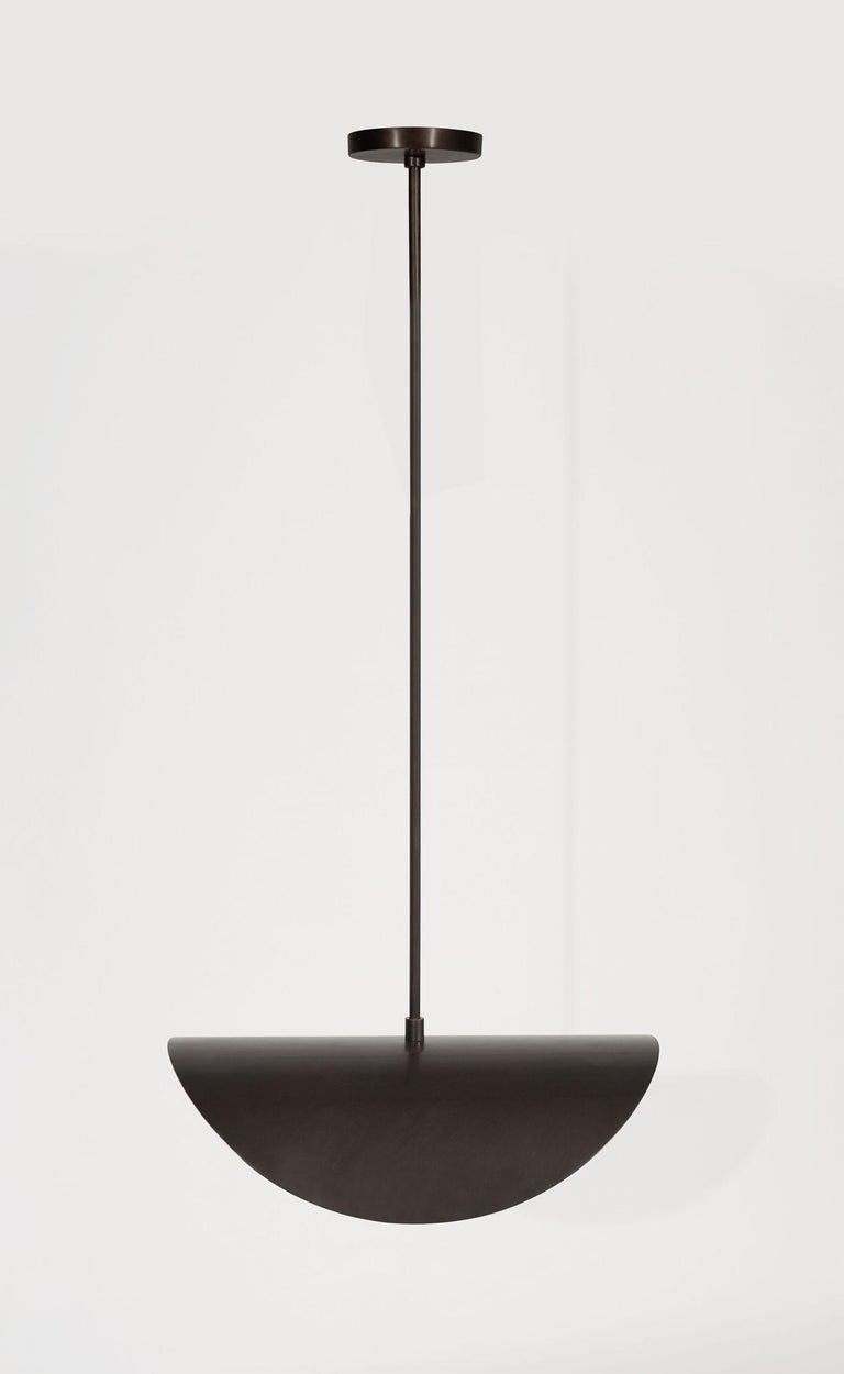 Montera Biomorphic Pendant Light in ORB and Blown Glass For Sale at 1stDibs