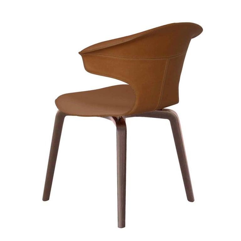 Montera Chair with Arms in Genuine Leather Pelle SC 66 India Light ...