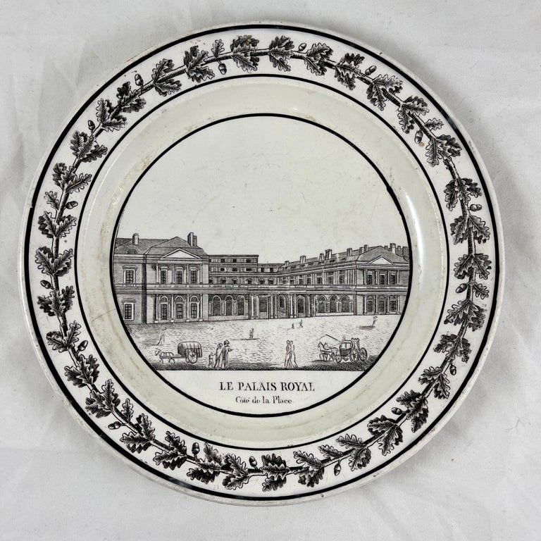 Montereau French Creamware Faïence Le Palais Royal Architecture Plate ...