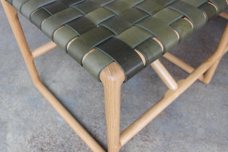 Montgomery Solid Wood and Woven Leather Bench by Crump and Kwash For ...