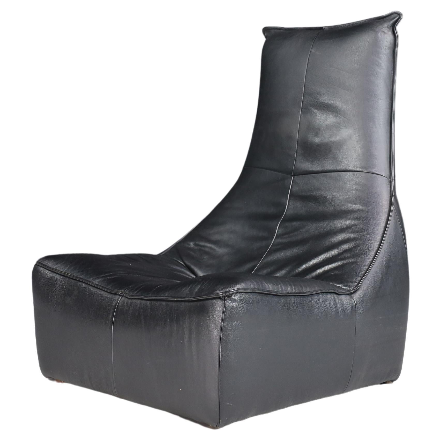 Montis “The Rock” Lounge Chair in Black Leather by Gerard van den Berg ...