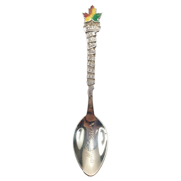 Montreal Canada Maple Leaf Collection Silver Teaspoon with Figurine For ...