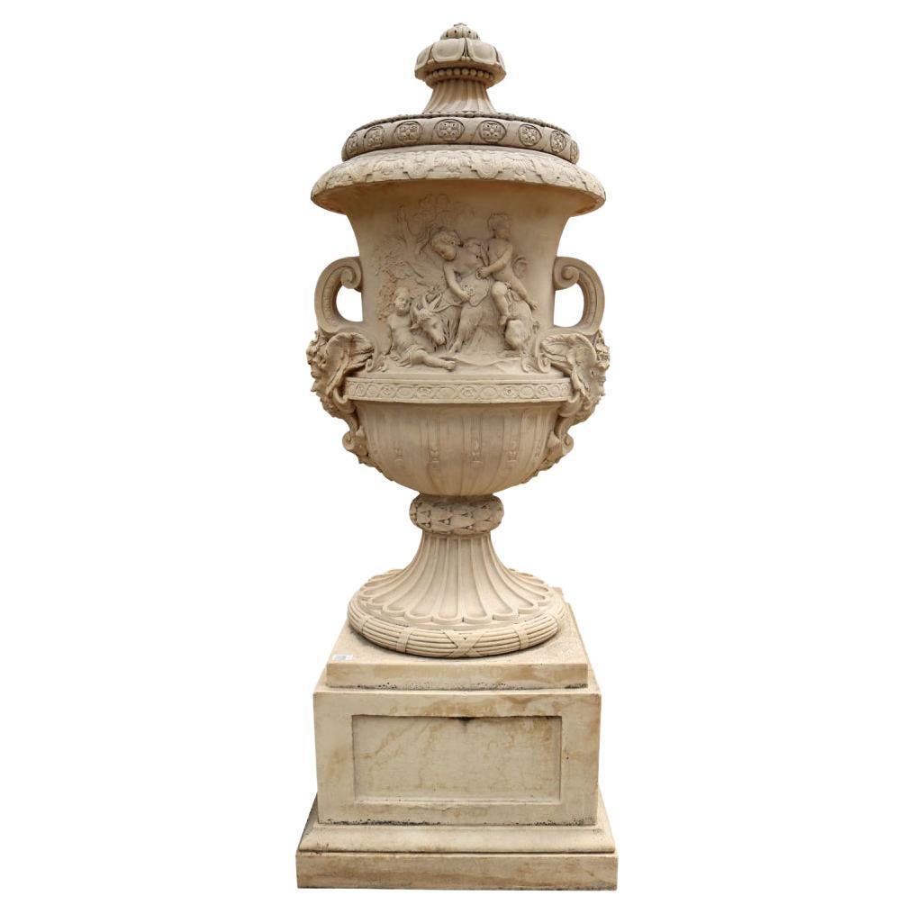 American Neoclassical Style Pottery Urn by N. Clark and Sons at 1stDibs