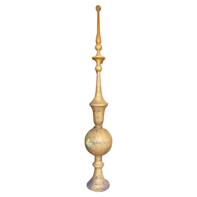 Monumental 19th c Gilt Copper Spire Roof Finial For Sale at 1stDibs