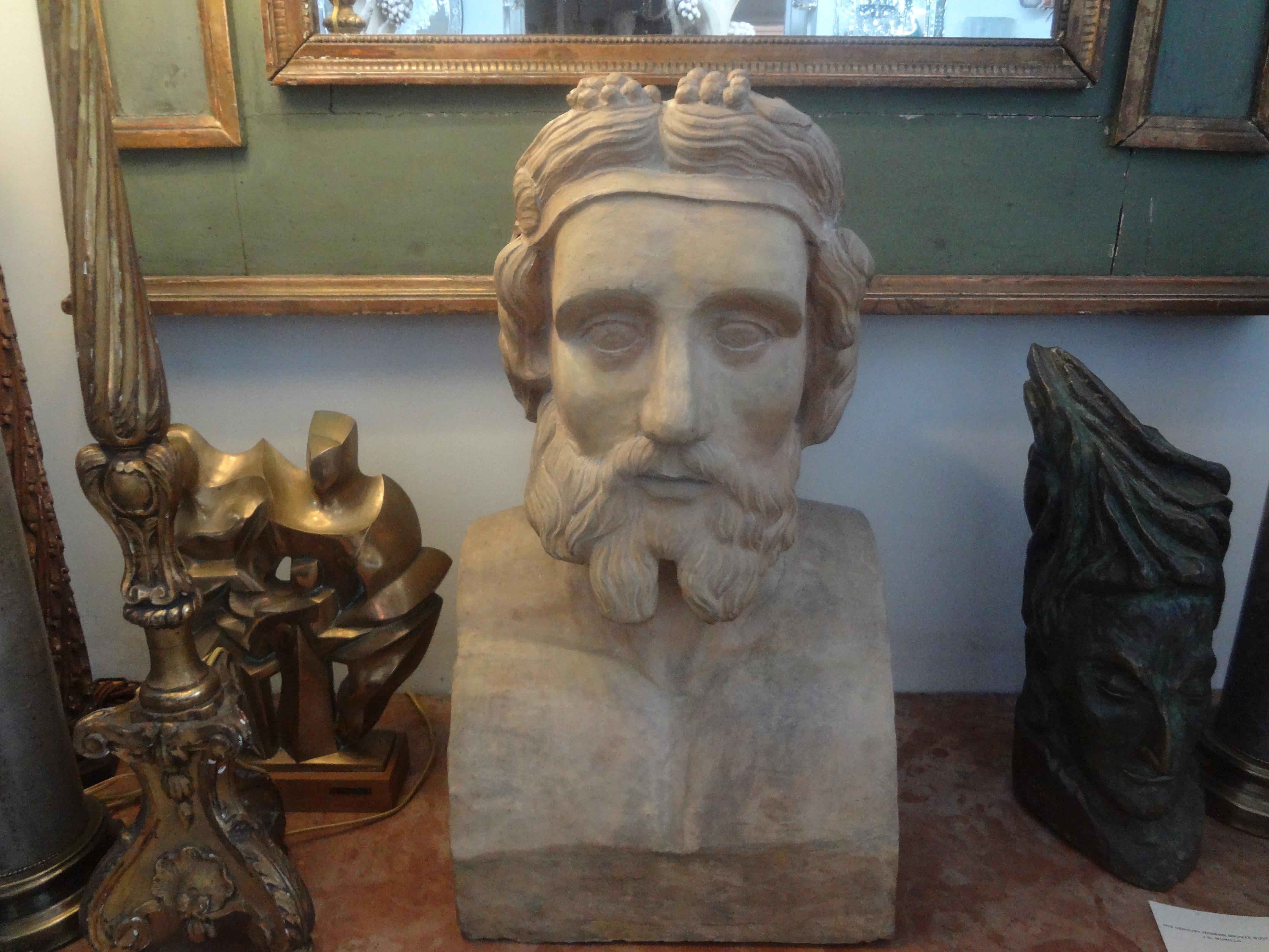 Monumental 19th Century French Terracotta Bust of a Classical Greek For ...