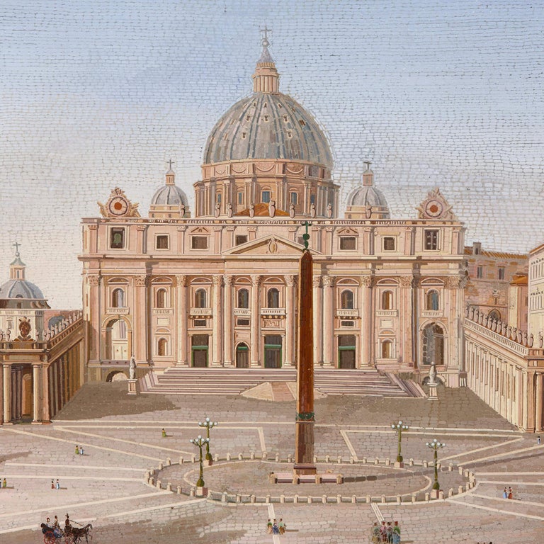 Monumental 19th Century Italian Micromosaic of the Vatican at 1stDibs
