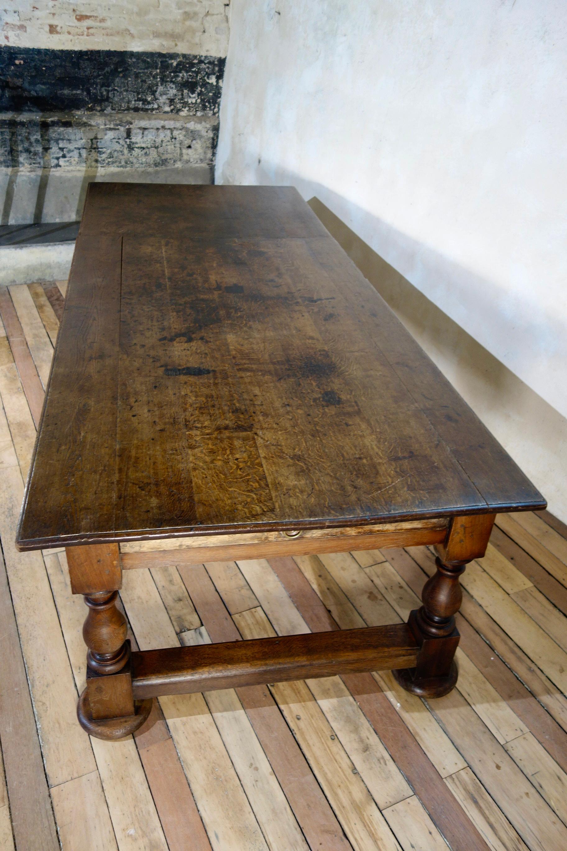 Large Historically Important 19th Century Oak Refectory Dining Table ...