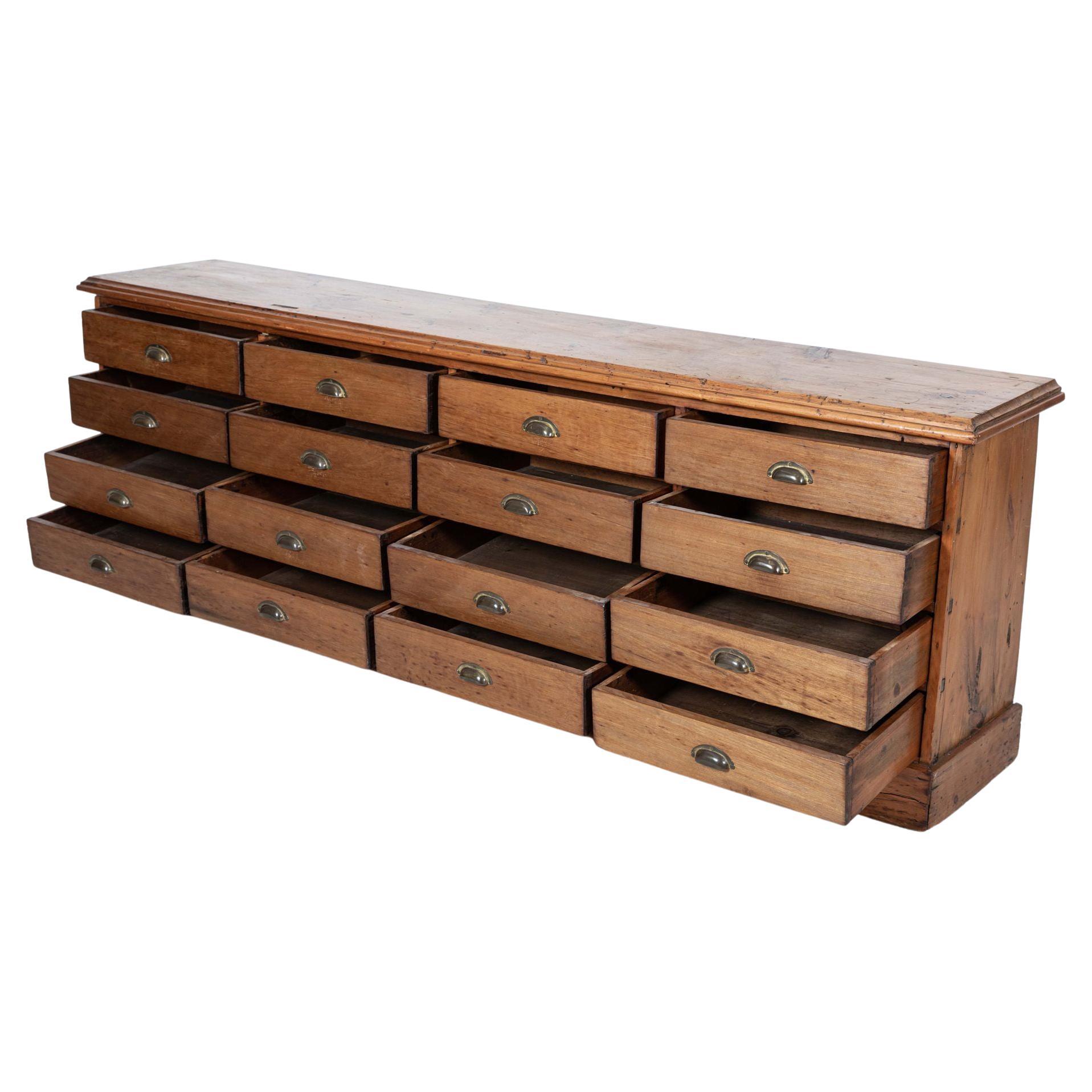 1940's Twenty Four Painted Bank of Drawers, Haberdashery For Sale at ...