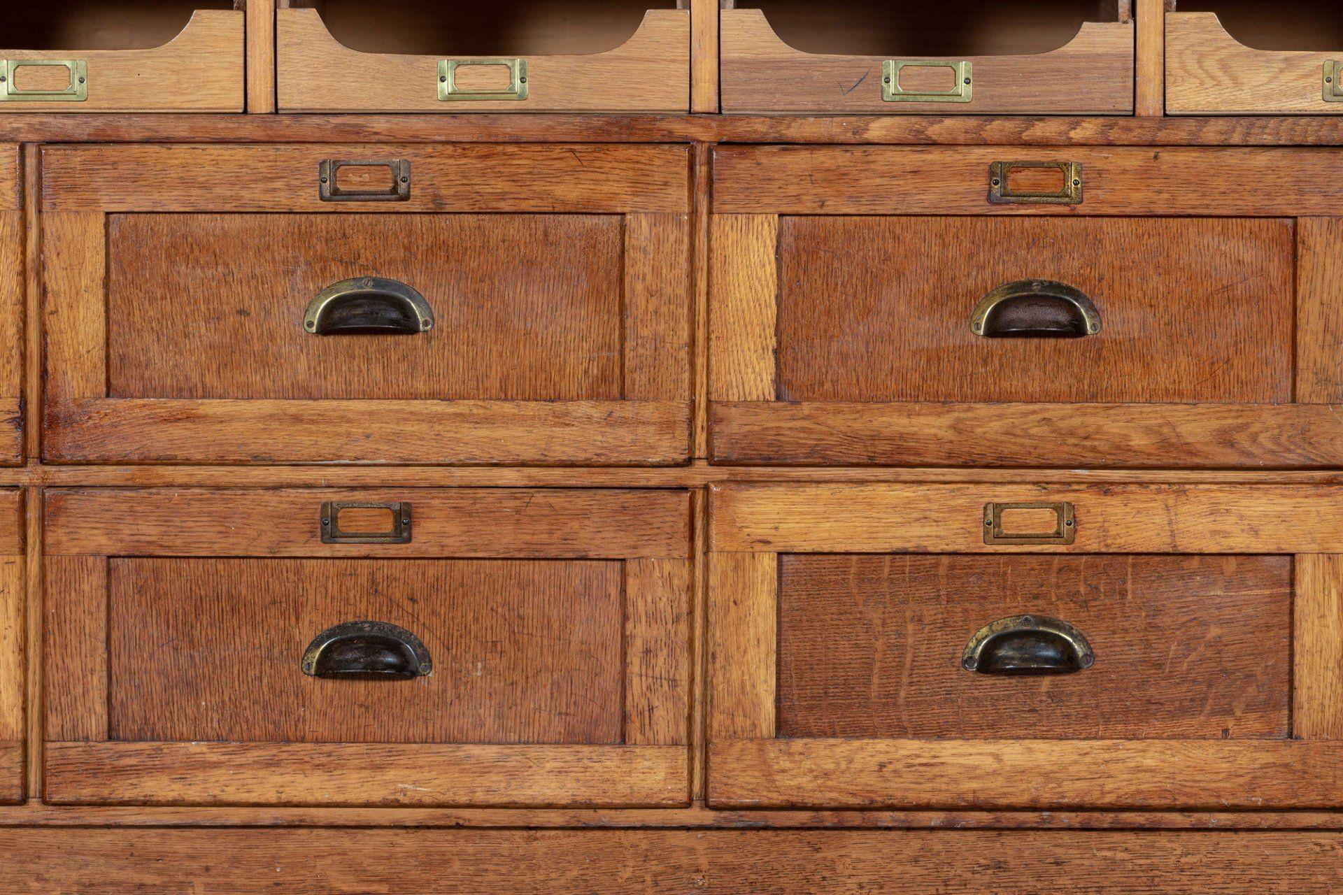 Monumental 19th C English Oak Haberdashery Cabinet For Sale at 1stDibs ...