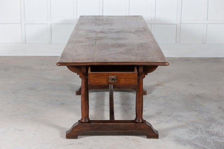 Monumental 19thC English Oak Refectory Dining Table at 1stDibs