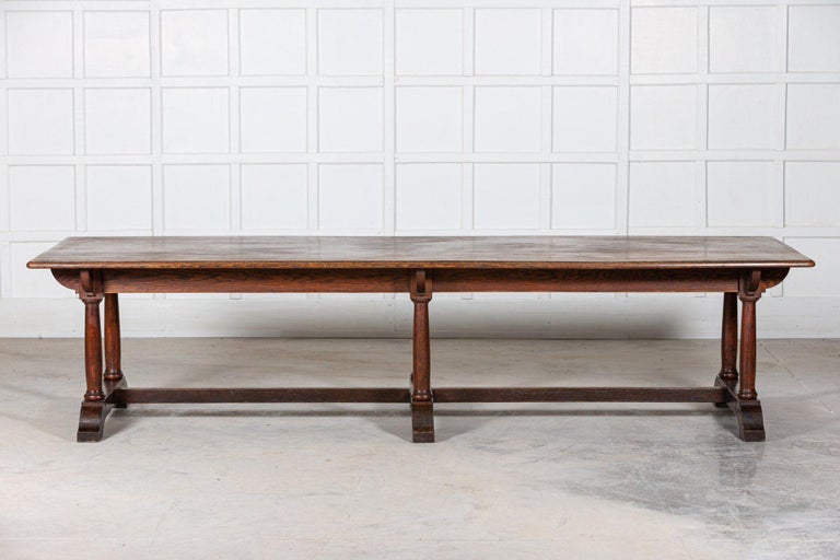 Monumental 19thC English Oak Refectory Dining Table at 1stDibs