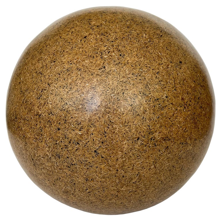 Monumental Resin Sphere Sculpture Encased with Rice Husks at 1stDibs