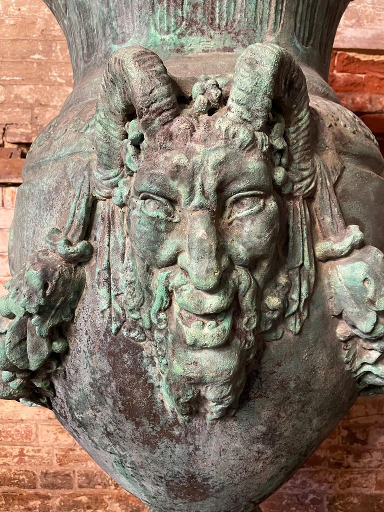 Monumental 20th Century fibreglass Classical Urn on Pedestal For Sale ...