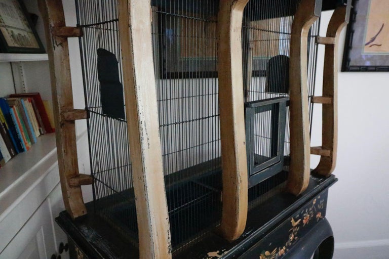 Monumental 1920s Hand Painted Hand Designed French Louis XV Bird Cage ...