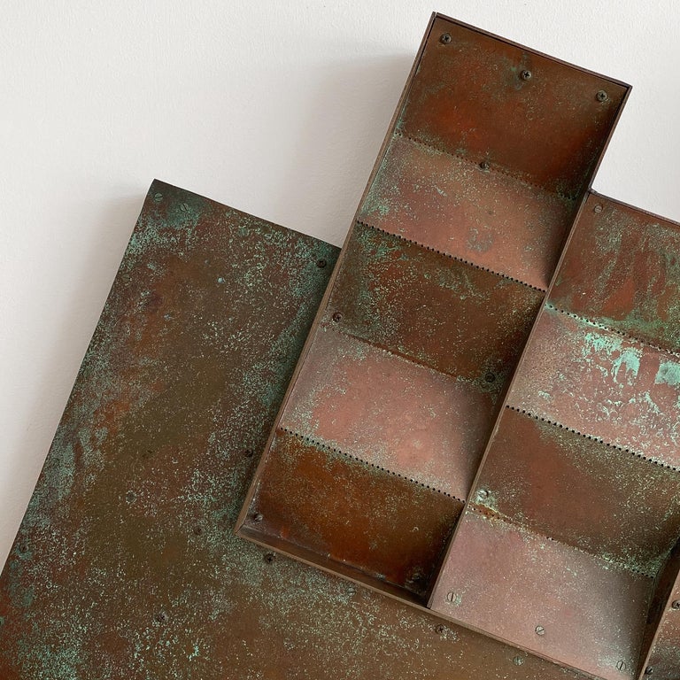 Monumental Patinated Bronze Wall Sculpture by Eugene Sturman at 1stDibs