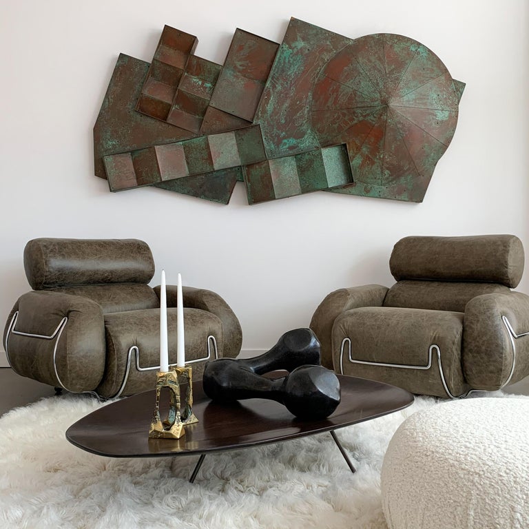 Monumental Patinated Bronze Wall Sculpture by Eugene Sturman at 1stDibs