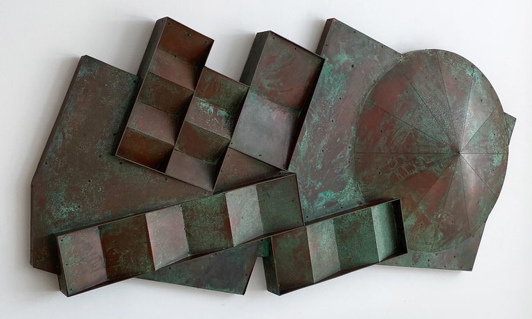 Monumental Patinated Bronze Wall Sculpture by Eugene Sturman at 1stDibs